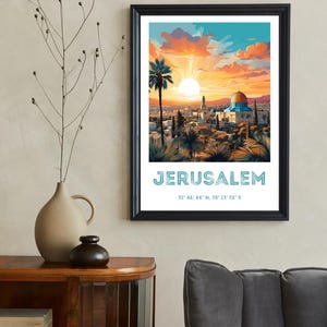 Jerusalem Poster, Jerusalem Wall Art, Jerusalem Print, Israel Travel ...
