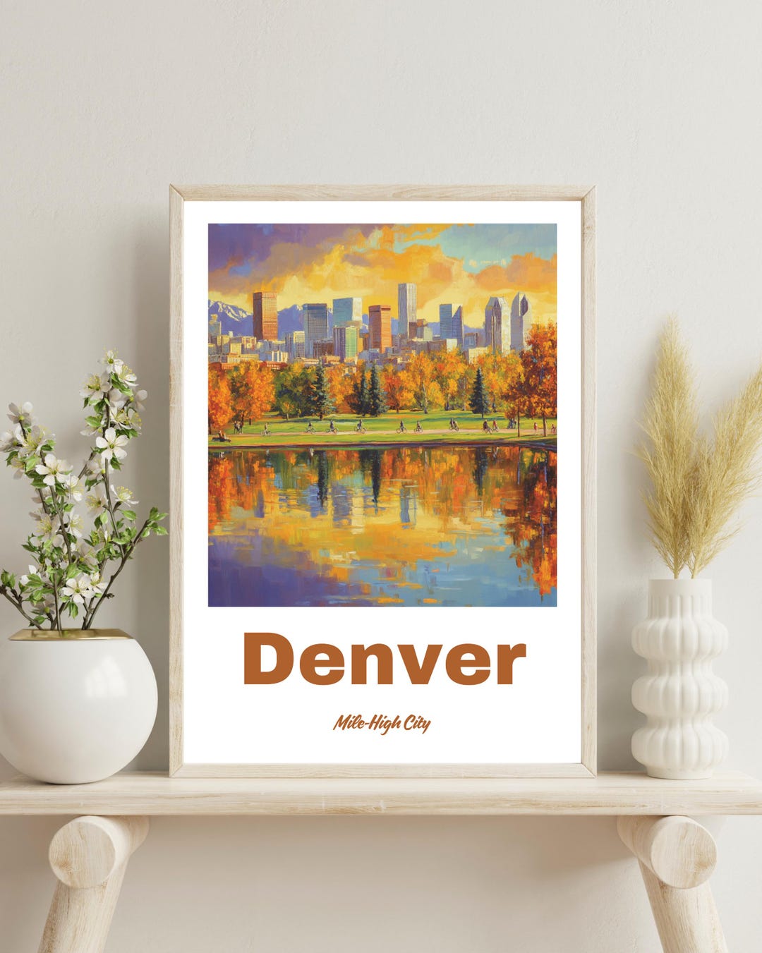 Denver Colorado Poster, Denver Skyline Print, Denver Travel Print ...