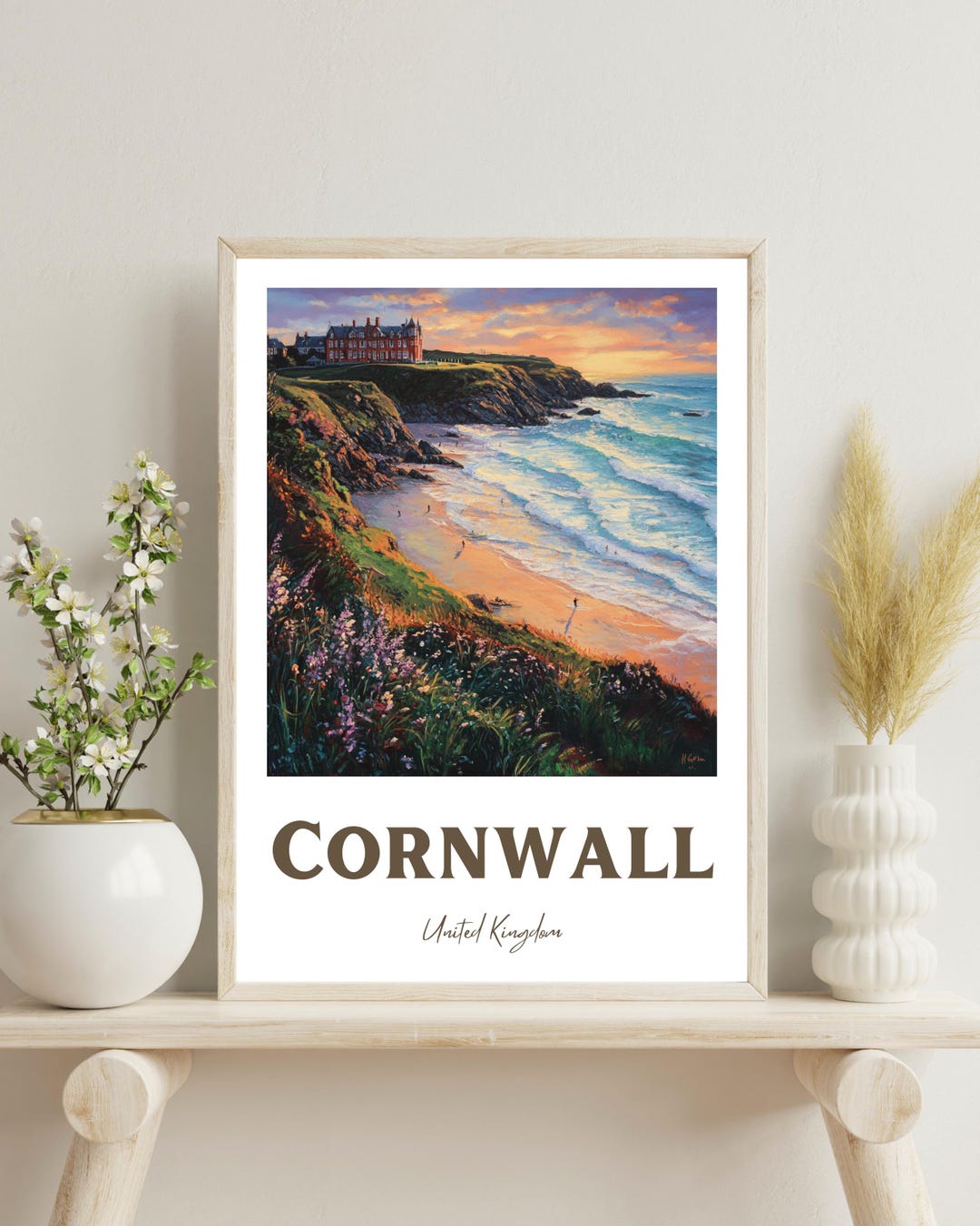 Cornwall Poster, Cornwall Travel Print, Cornwall Print, Cornwall Art ...