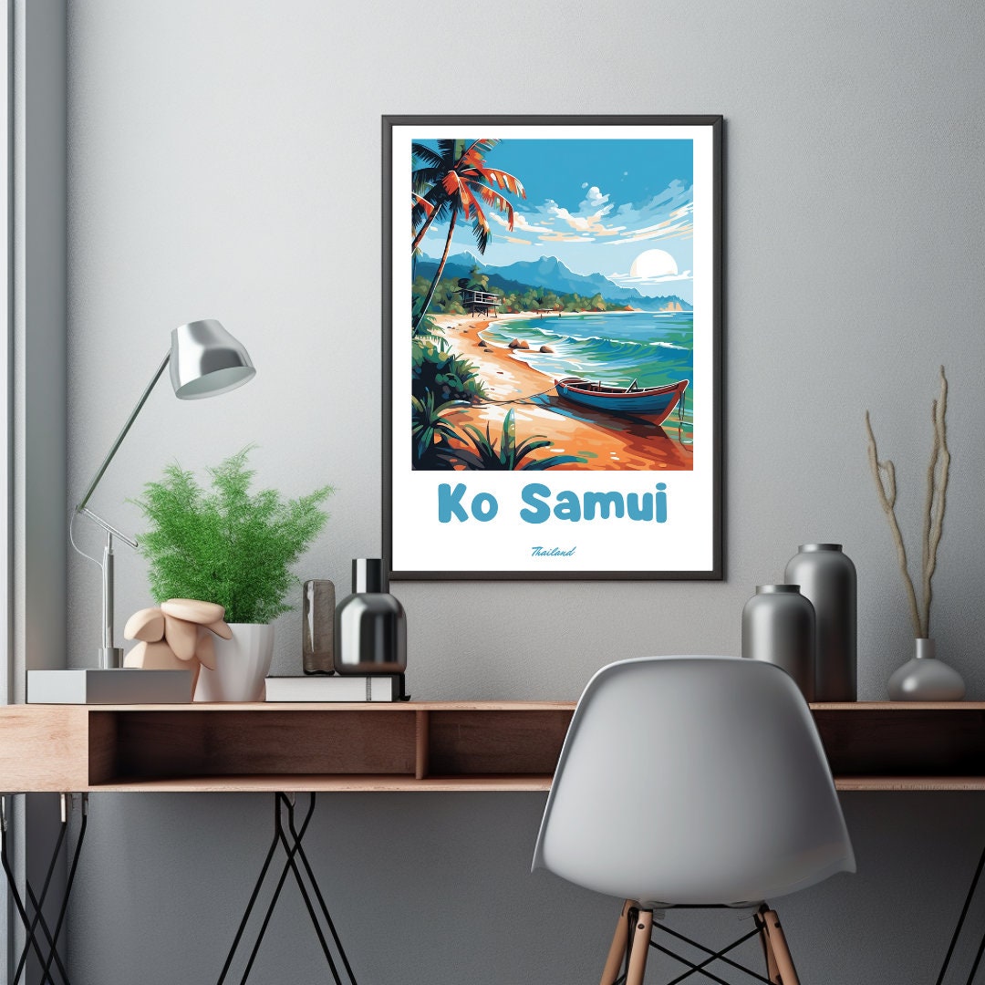 Ko Samui Poster, Ko Samui Travel Print, Wall Art Ko Samui, Thailand ...