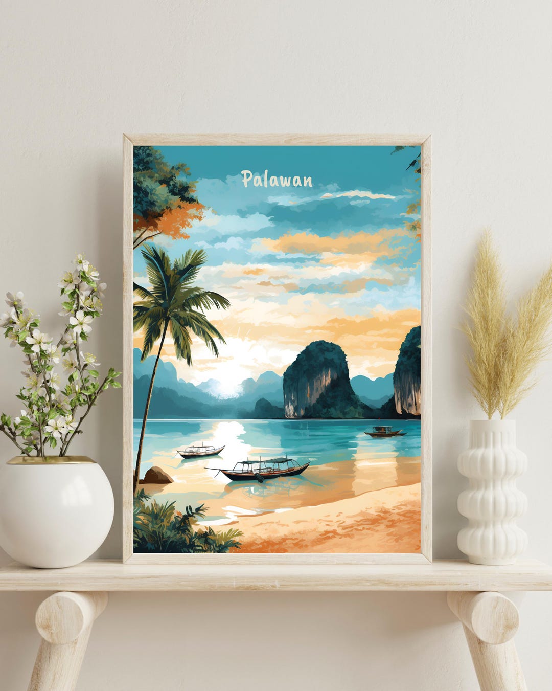 Palawan Poster, Palawan Wall Art, Palawan Travel Print, Housewarming ...
