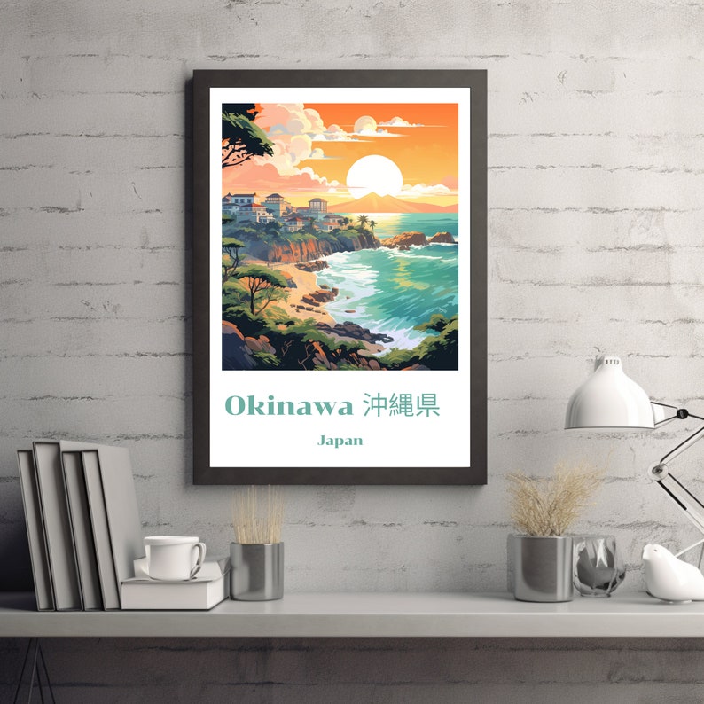 Okinawa Poster, Okinawa Travel Print, Naha Poster, Japan Art, Okinawa ...
