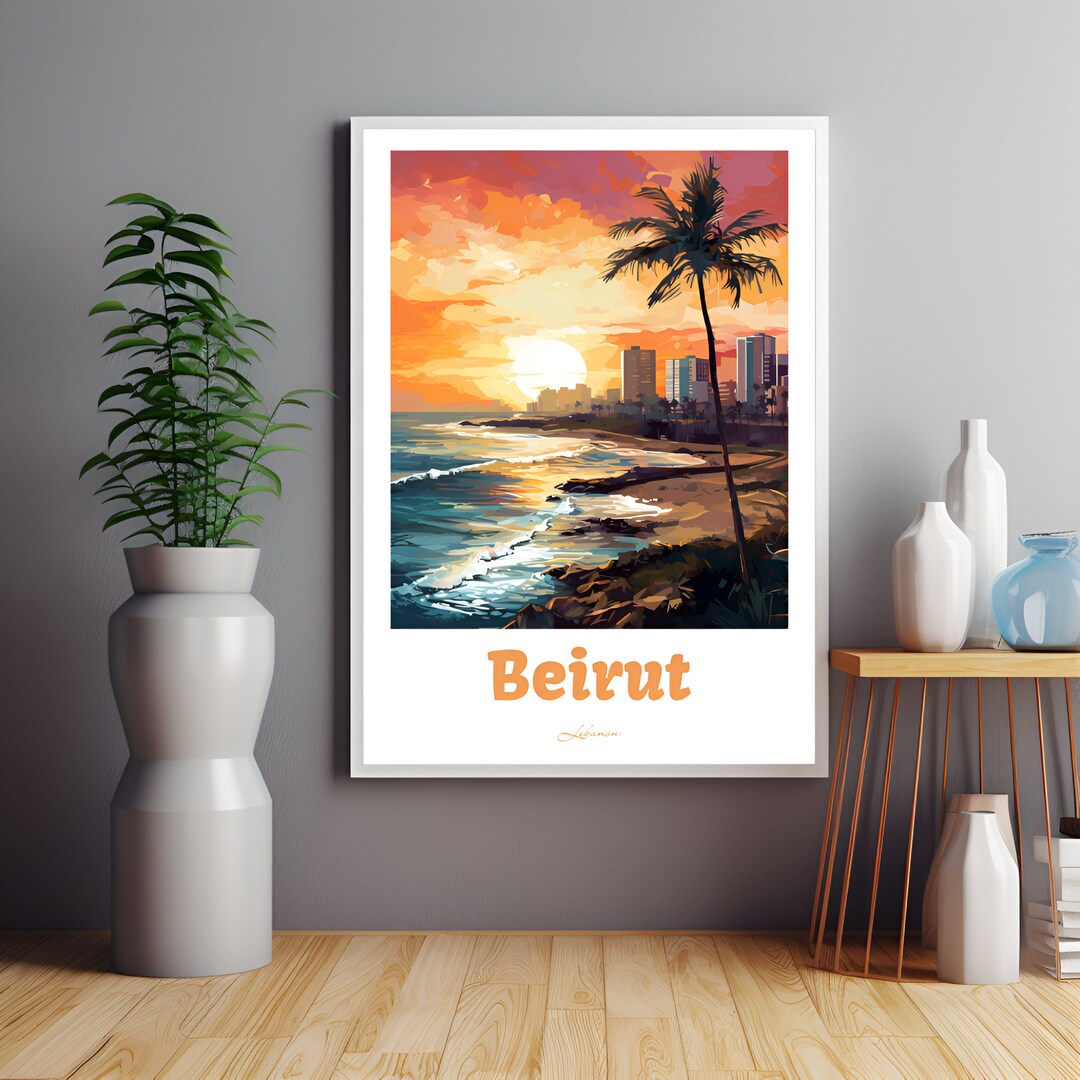 Beirut Poster, Beirut Travel Print, Lebanon Travel Gift, Beirut Art ...