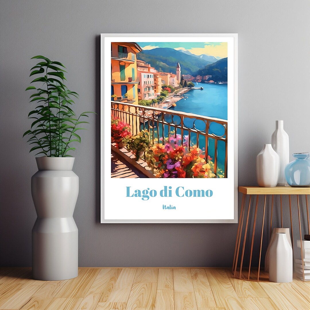 Lake Como Poster, Italy Wall Art, Italy Travel Art, Italy Art, Lake ...