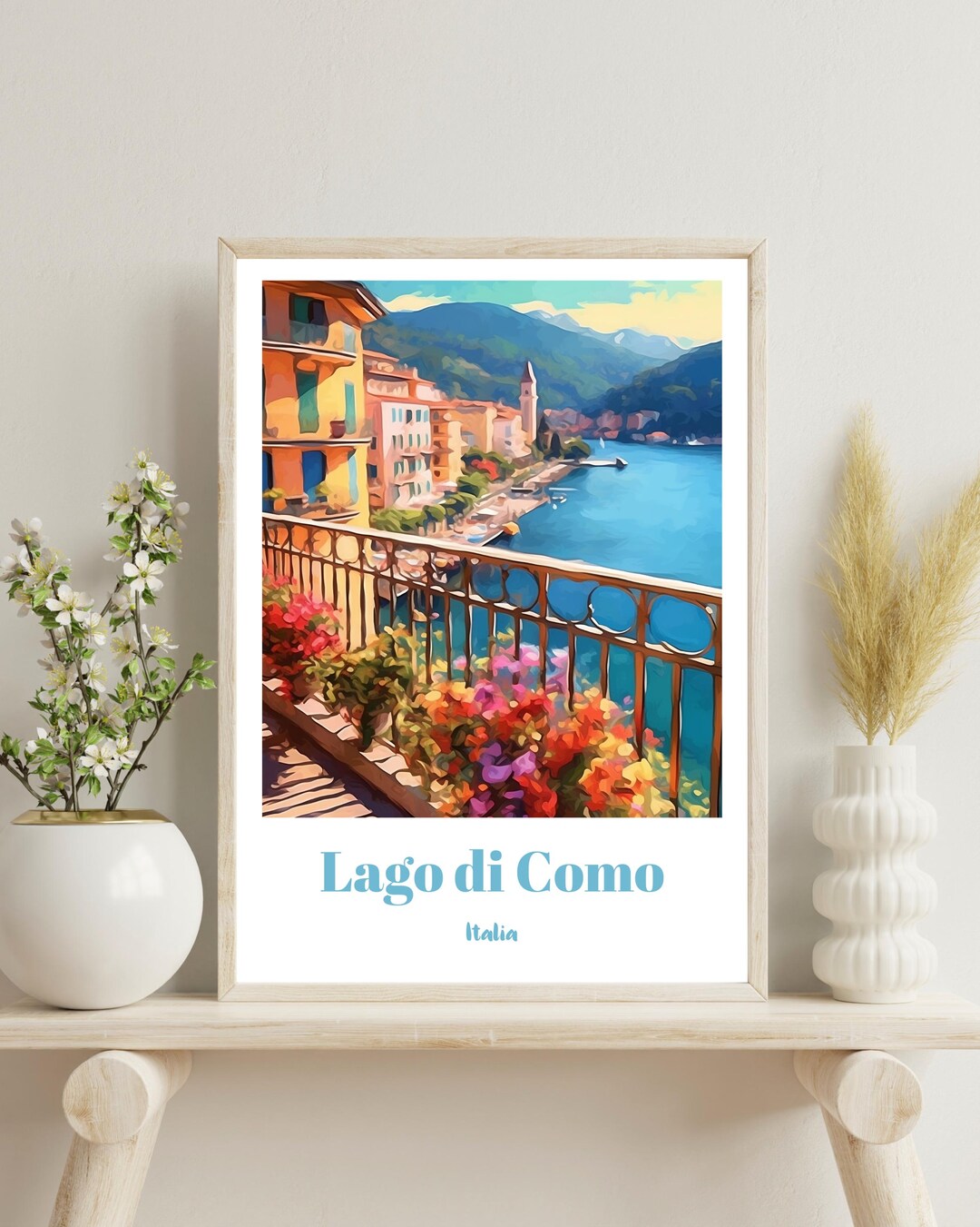 Lake Como Poster, Italy Wall Art, Italy Travel Art, Italy Art, Lake ...