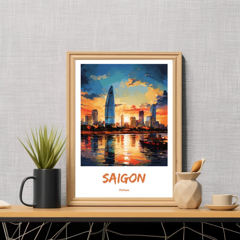 Saigon Poster, Ho Chi Minh City Print Poster, Ho Chi Minh Travel Print ...