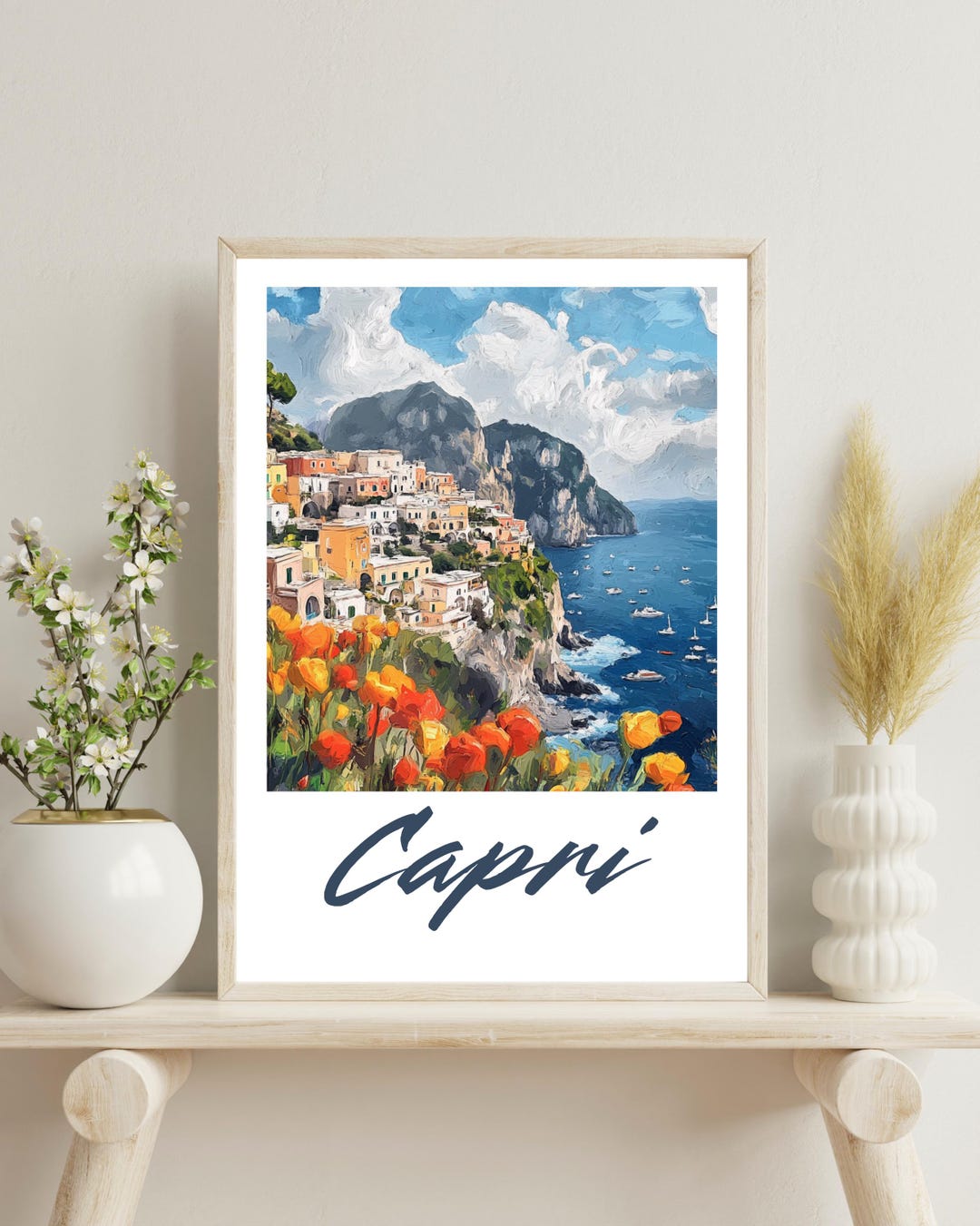 Capri Italy Poster, Capri Italy Travel Art, Capri Coast Print, Italy ...