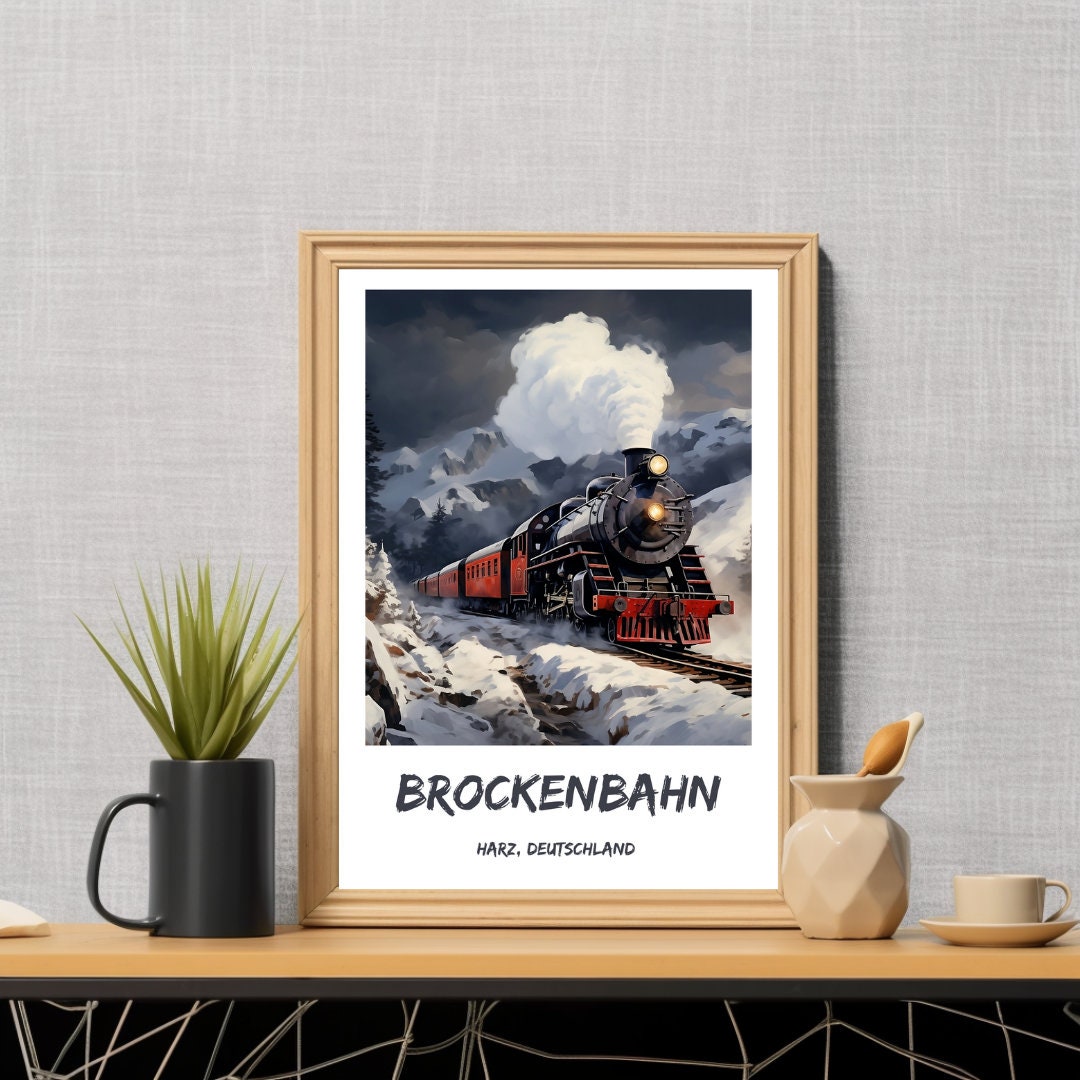 Brockenbahn Poster, Brocken Railway Print, German Train Art,germany ...