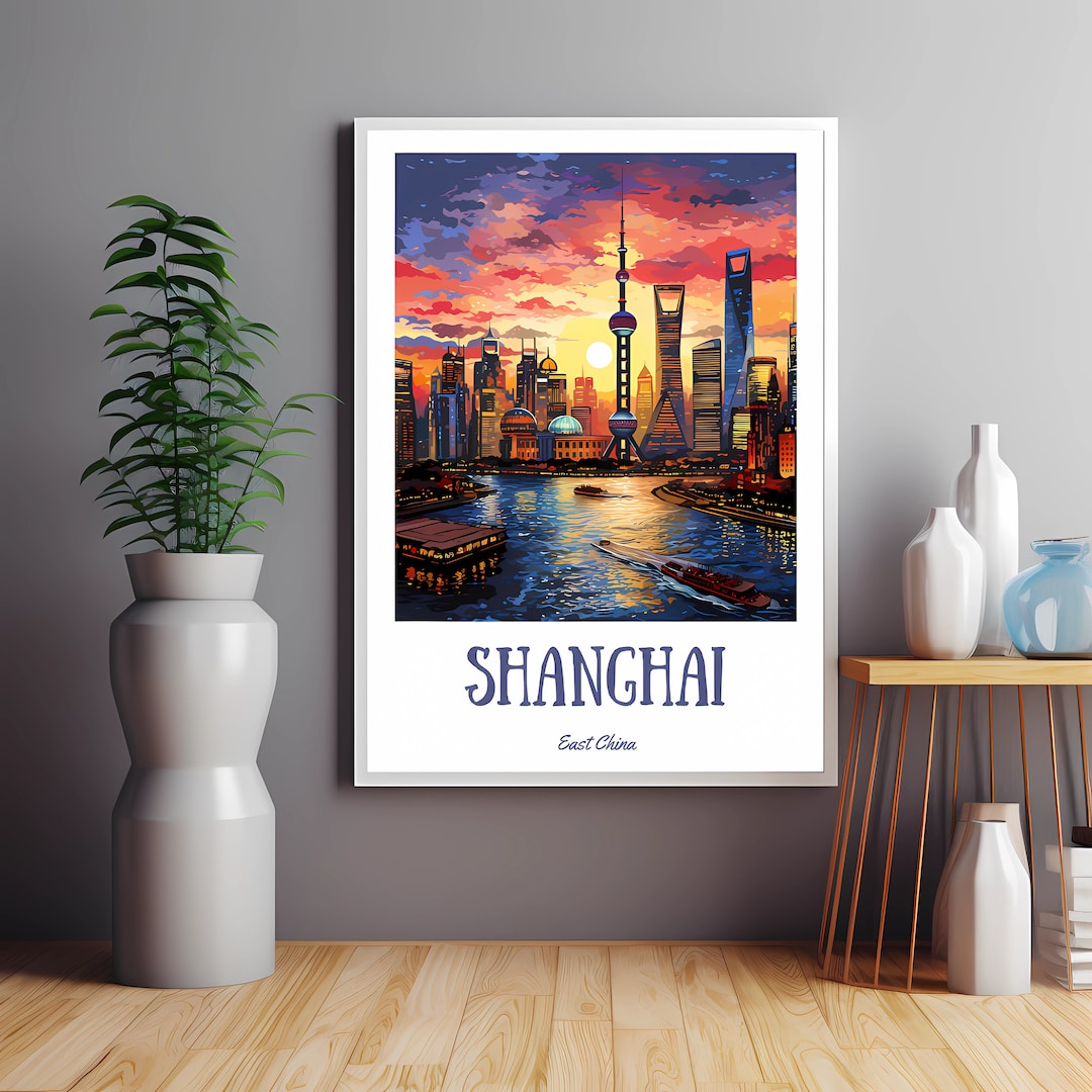 Shanghai Poster, Shanghai Art Print, Shanghai Travel Poster, China Art ...