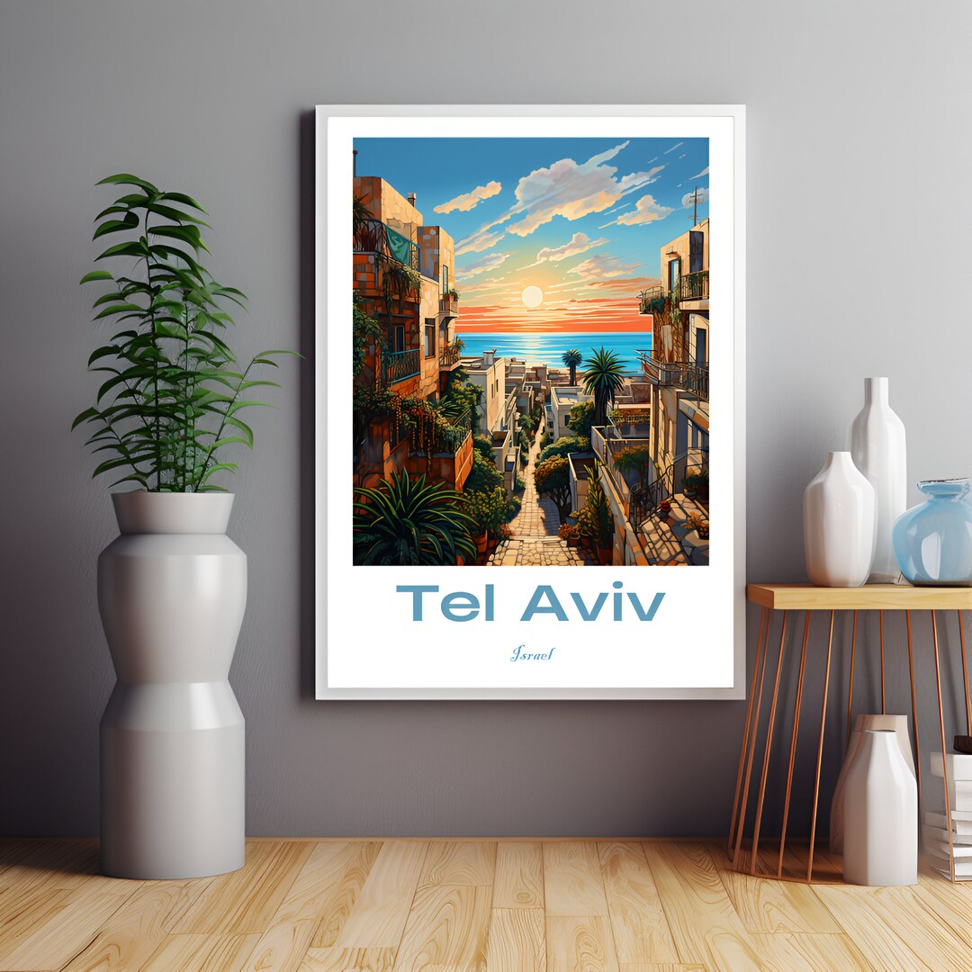Tel Aviv Poster, Tel Aviv Israel Travel Poster, Tel Aviv Israel Travel ...