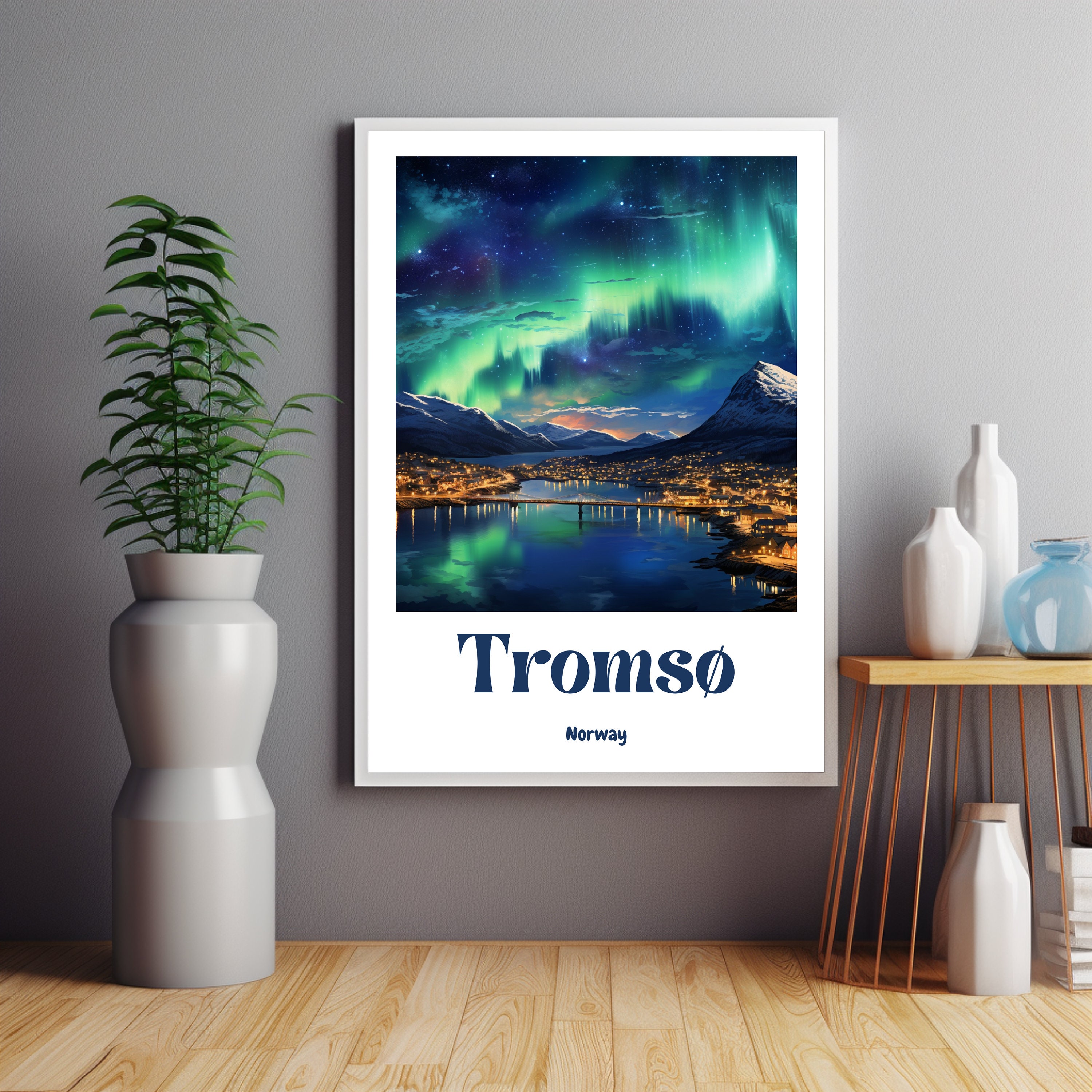 Tromso Norway Poster, Tromso Art Print, Tromso Norway Illustration ...