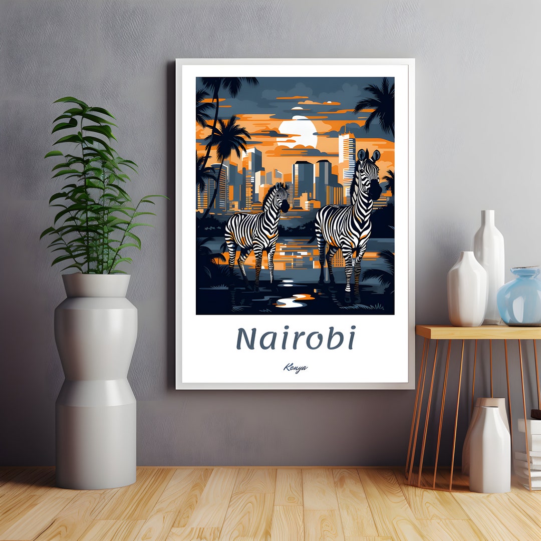 Nairobi Poster, Nairobi Travel Print, Nairobi Gift Art,kenya Travel ...