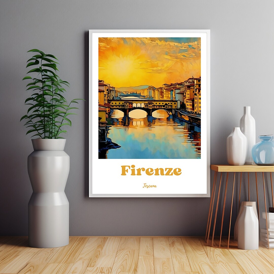 Florence Poster, Florence Travel Print, Italy Travel Art,ponte Vecchio ...