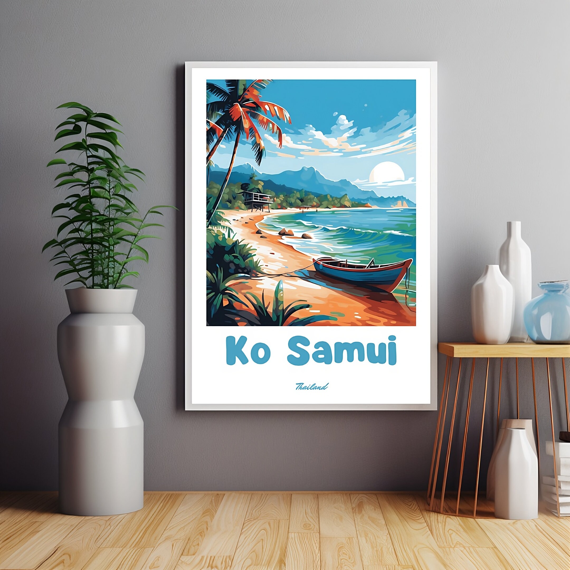 Ko Samui Poster Ko Samui Travel Print Wall Art Ko Samui - Etsy