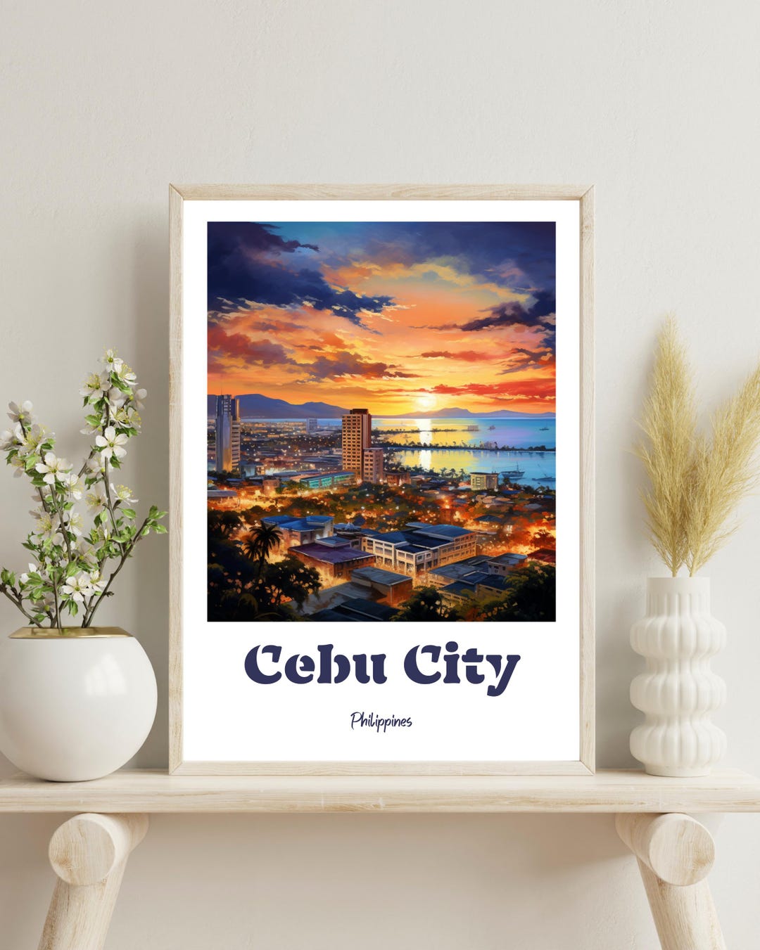 Cebu City Poster, Cebu City Travel Print, Philippines Wall Art ...