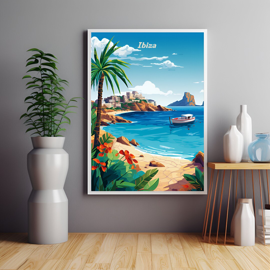 Ibiza Poster, Ibiza Travel Print, Spain Poster, Ibiza Art Print, Spanish Wall Art, Ibiza Art ...