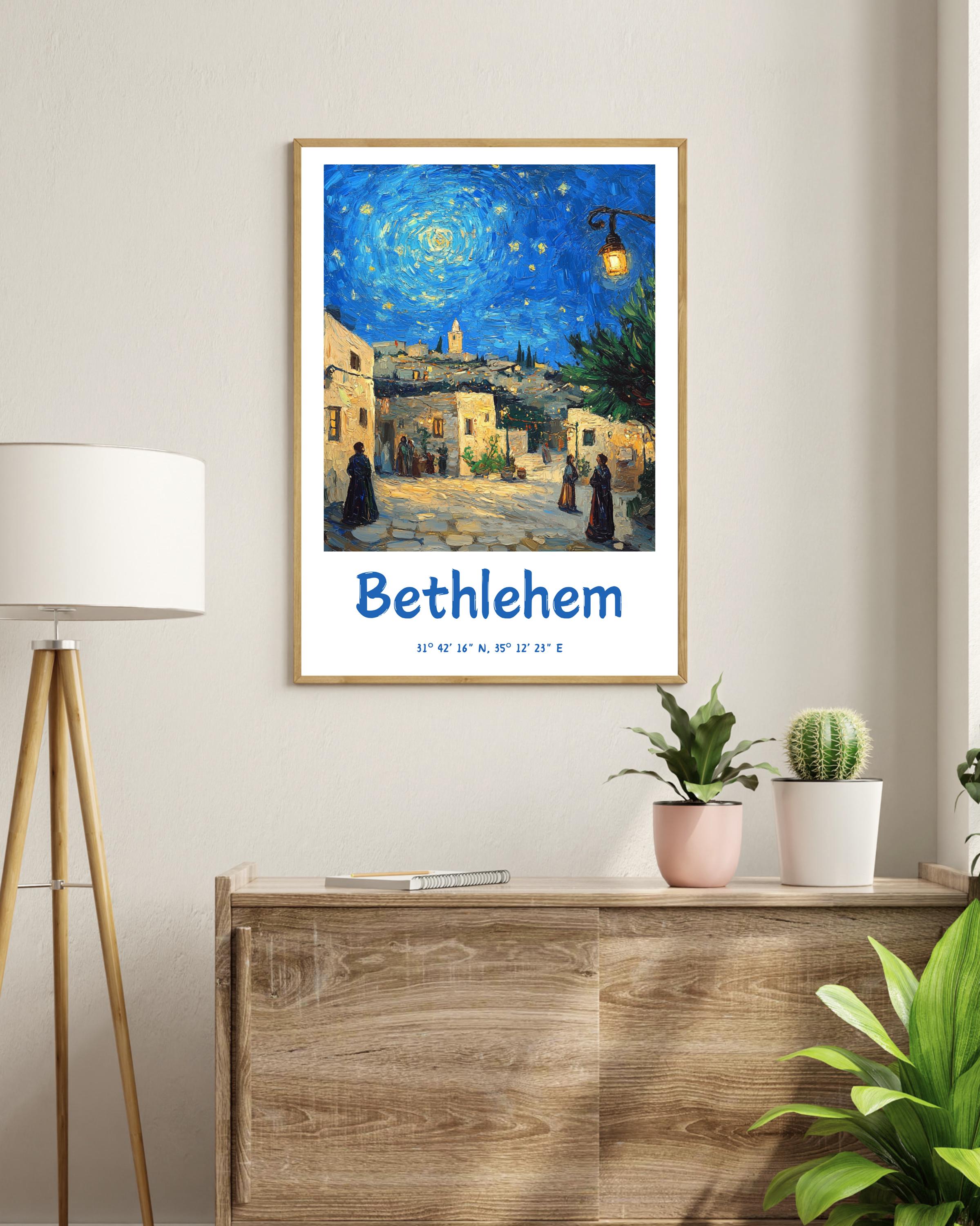 Bethlehem Poster, Bethlehem Print, Bethlehem Wall Art, Christmas Gift ...