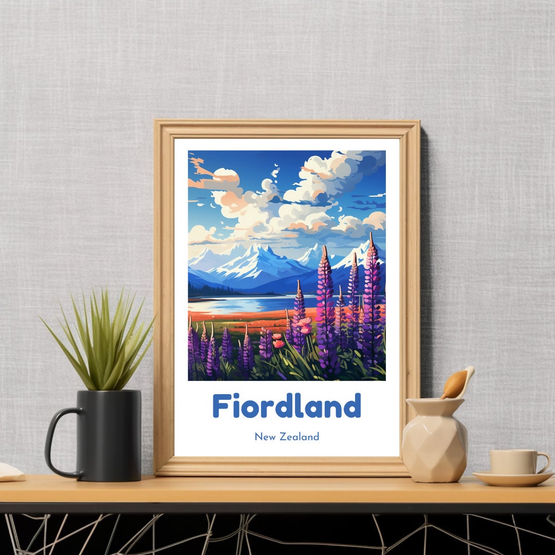 Fiordland Poster, Fiordland National Park Travel Print, Fiordland ...