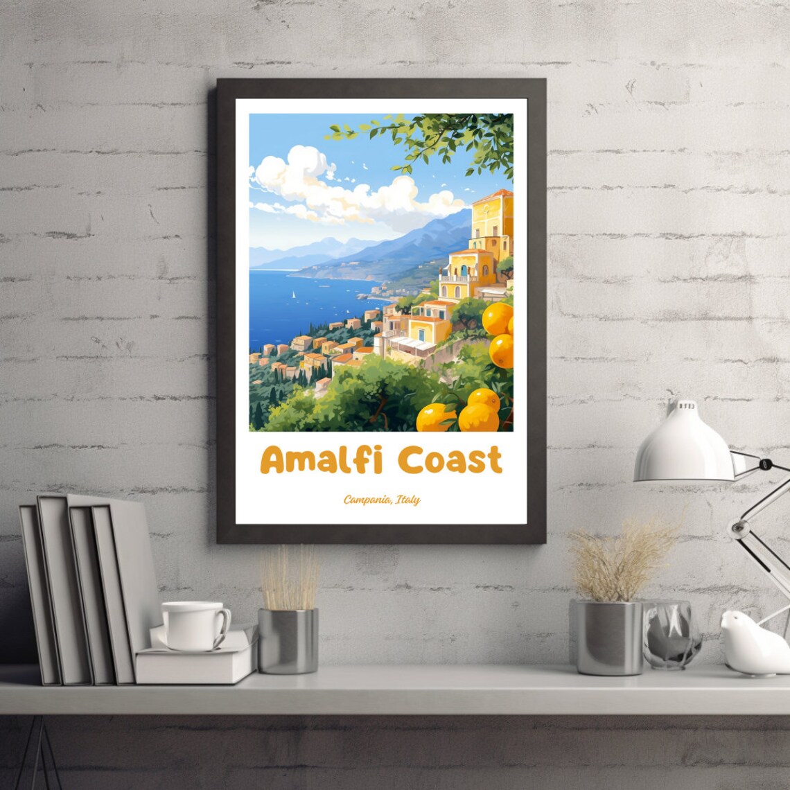 Amalfi Coast Poster, Amalfi Coast Travel Poster, Sorrento Lemon Amalfi ...