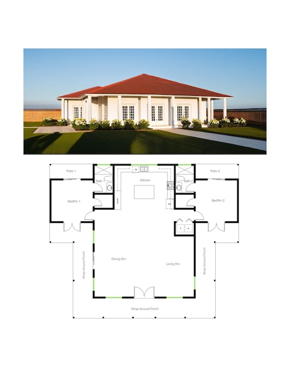 Planos De Casas Con Porche Envolvente