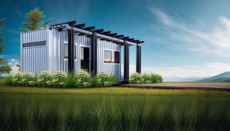 Shipping Container Floor Plan Studio W/ 1 Bath 160SF Floor Plan ADU ...