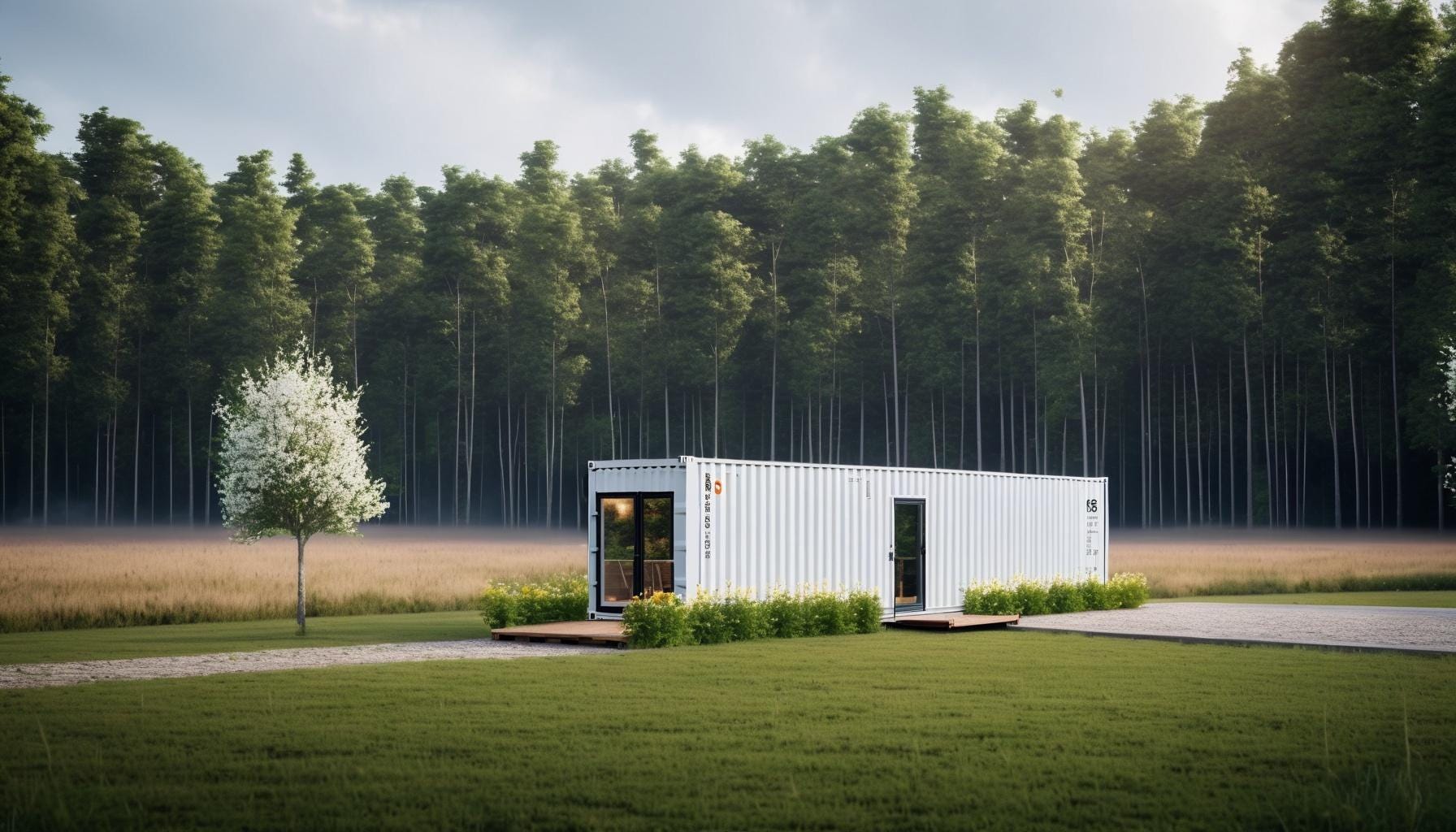 Shipping Container Floor Plan 1 Bedroom W/ 1 Bath (320SF) Floor Plan ...
