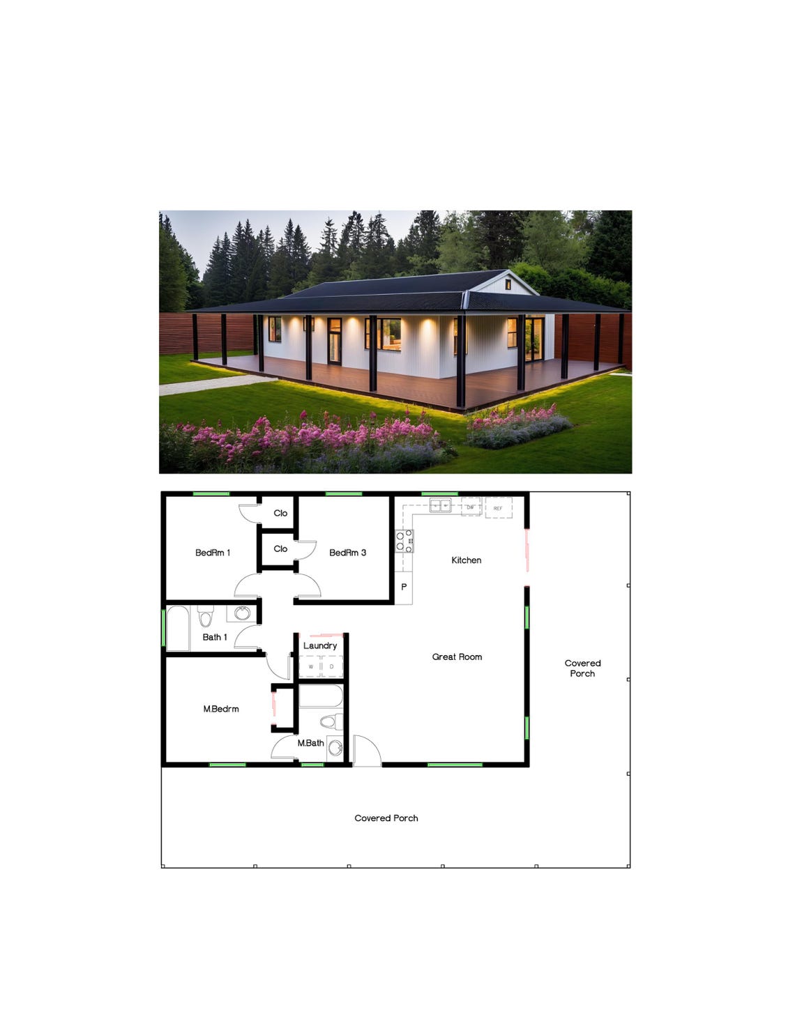 3 Bedroom 2 Bath (1,200SF) ADU W/ Wrap Around Porch (accessory Dwelling ...