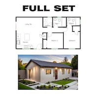 25x34 Cabin Floor Plans | Tiny House Floor Plans | 1 Bed Tiny Home ...