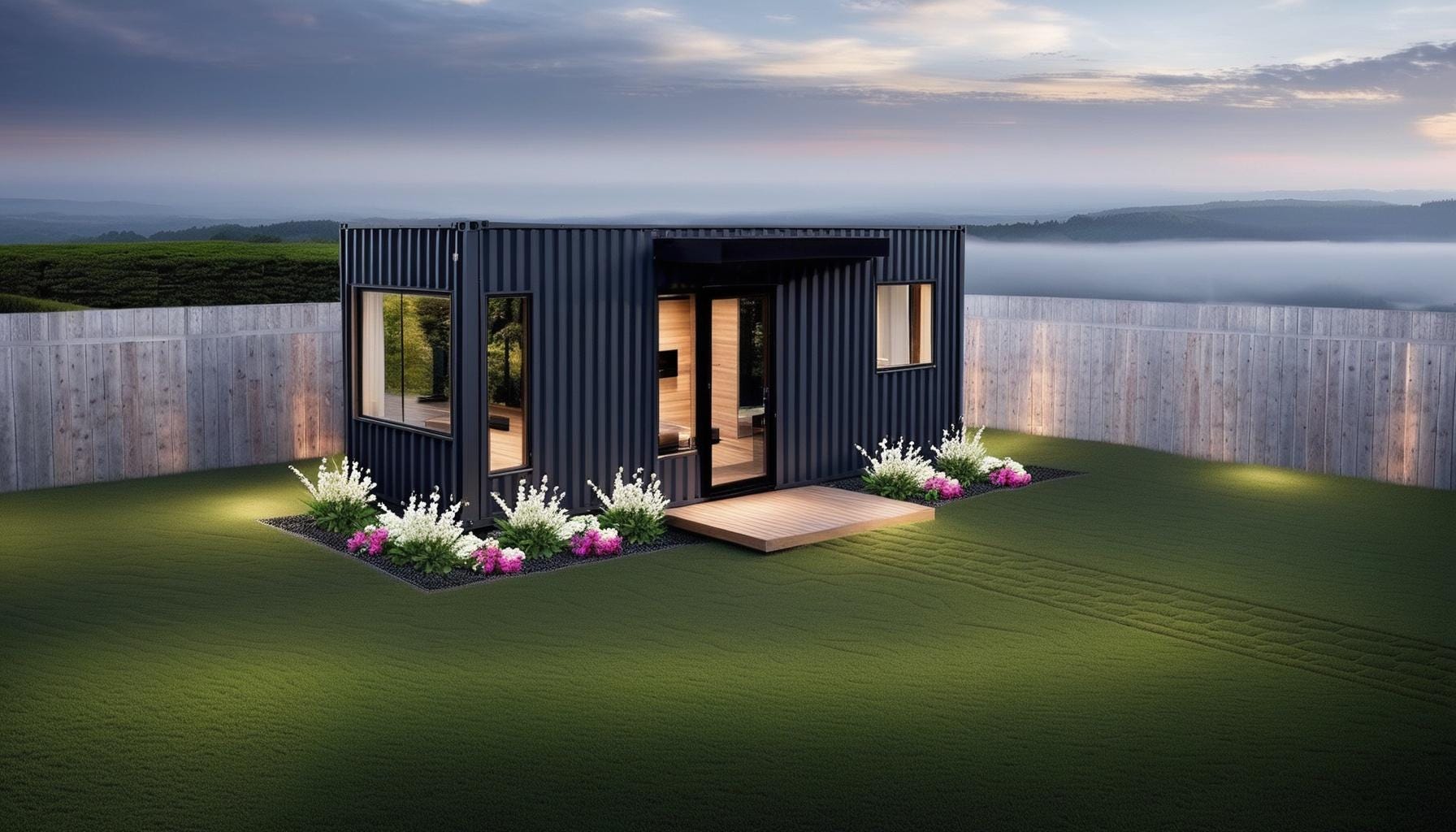 Shipping Container Floor Plan Studio W/ 1 Bath (160SF) Floor Plan ADU ...