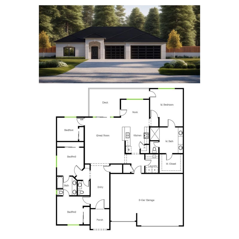 10 Car Garage House - Etsy