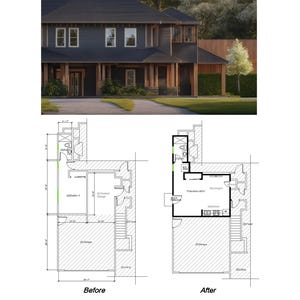 Studio W/ 1 Bath (406sf)tandem Garage Conversion to JADU or ADU Floor ...
