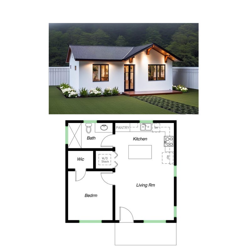 Simple Adu House Plans - Etsy