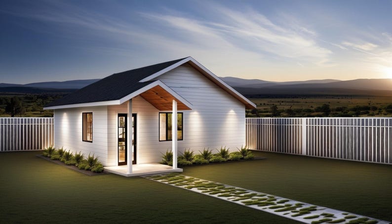 Cozy ADU House Design | Small Footprint 1BD 1BA Plan (548SF) | Instant ...