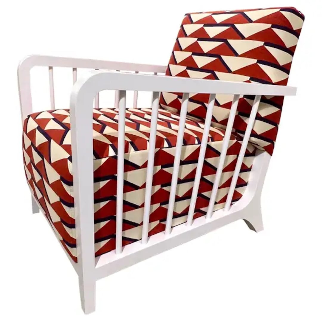 René Prou Style Art Deco Club Chair by La Maison Pierre Frey - Etsy