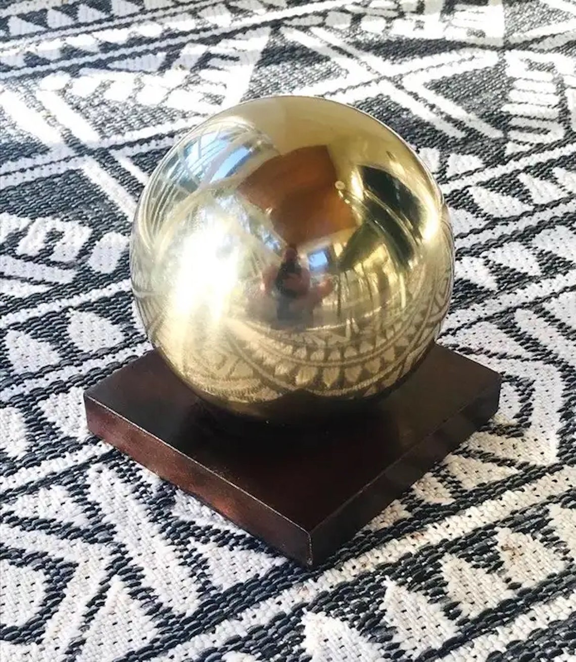 Mid-century Modern Architectural Brass Globe Bookend & Decorative ...