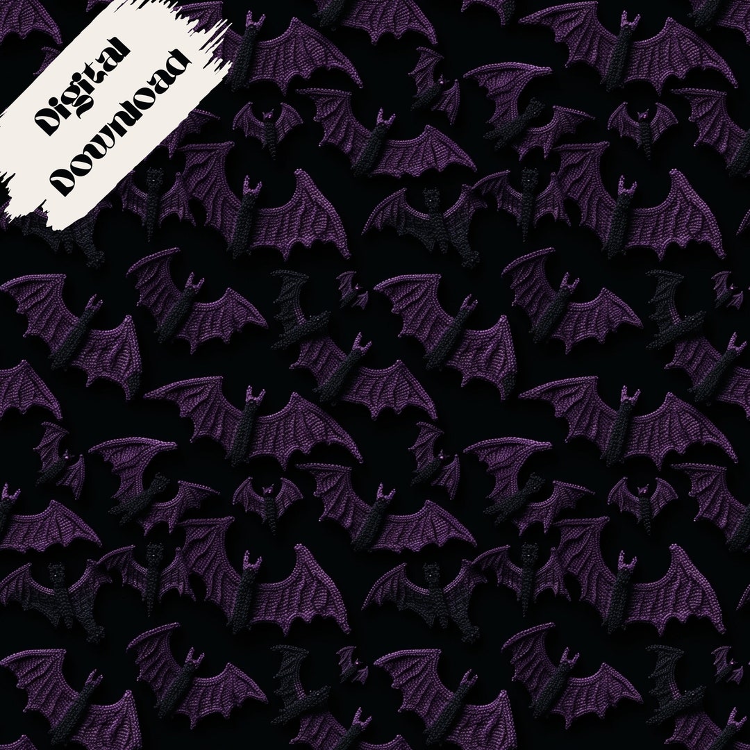 SPOOKY BATS HALLOWEEN Seamless Digital Pattern | Digital Download ...