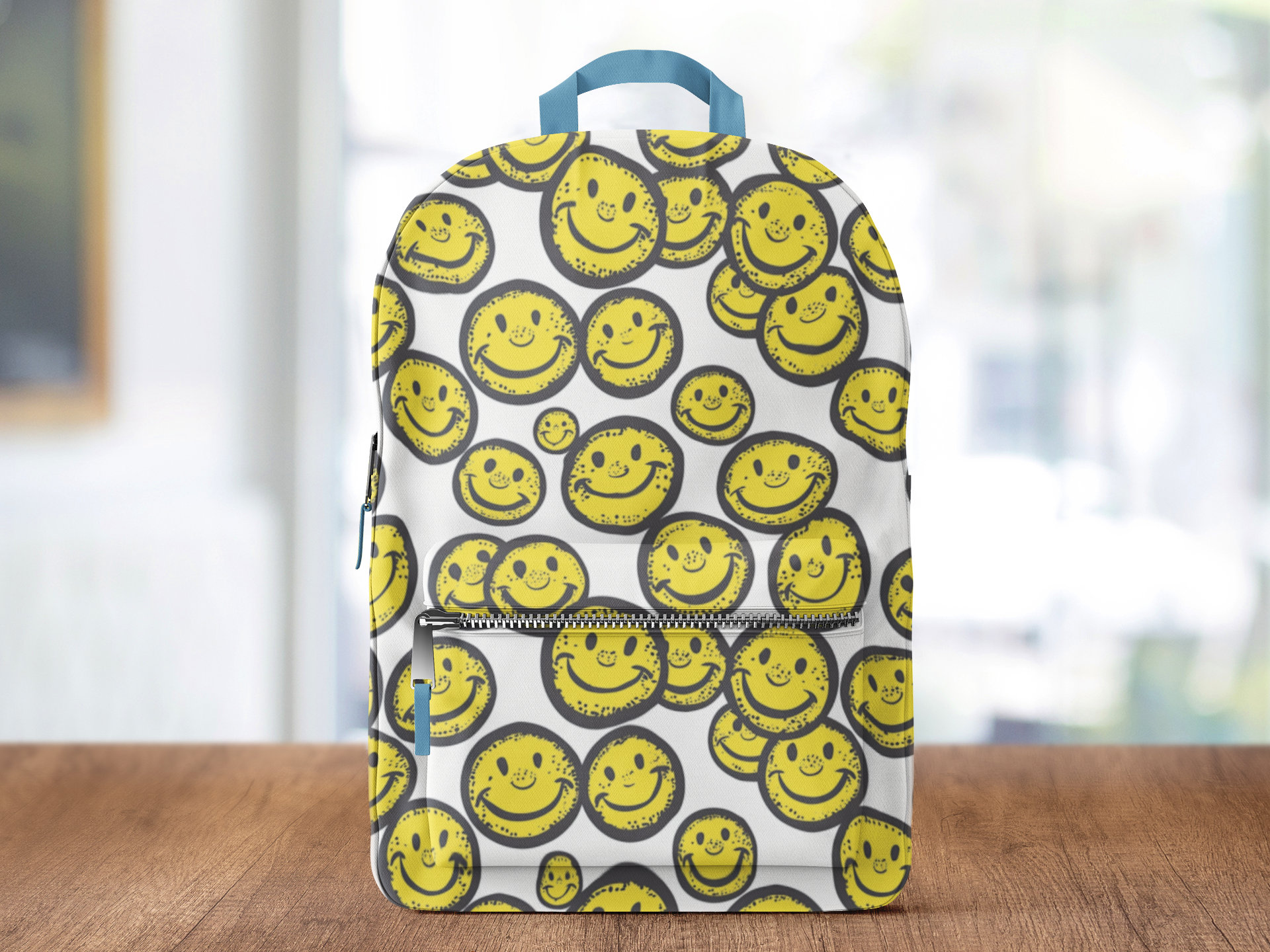 Happy Face Emoji Digital Art: High-res Seamless Download for Prints ...