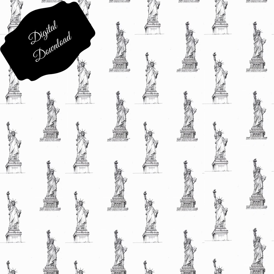 Digital Statue of Liberty Art: High-resolution Seamless Download ...