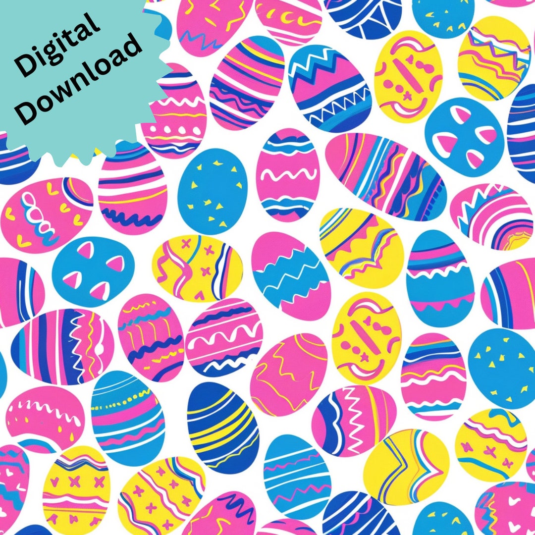 Vibrant Easter Egg Clipart: DIY Crafts & Decor (digital Download) - Etsy