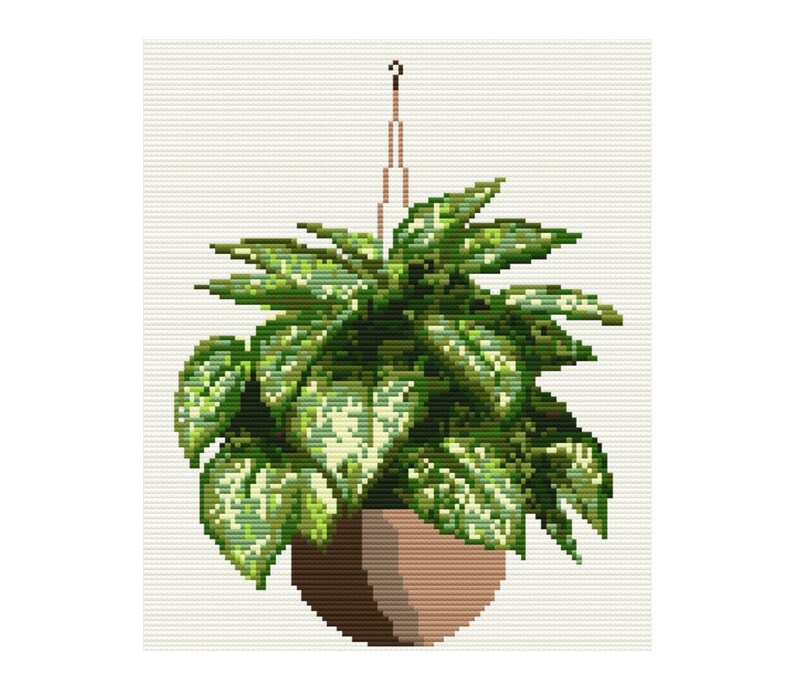 Golden Pothos Plant Cross Stitch Pattern - Etsy Australia