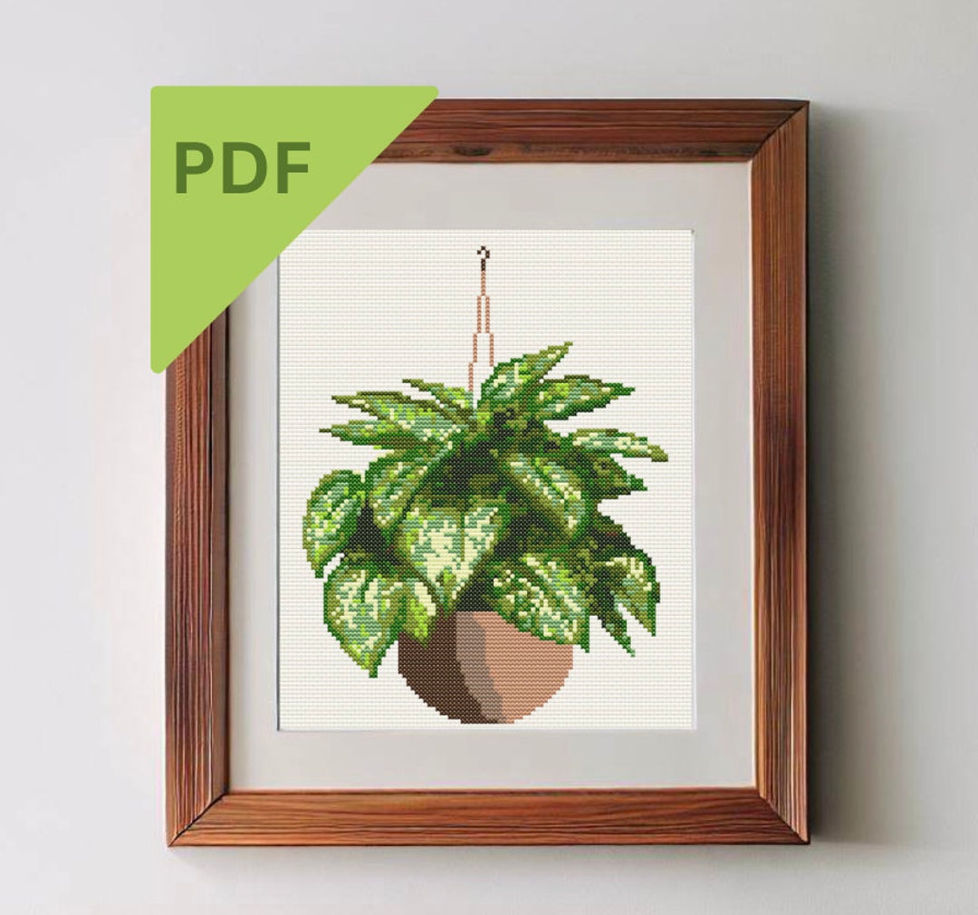 Golden Pothos Plant Cross Stitch Pattern - Etsy Australia