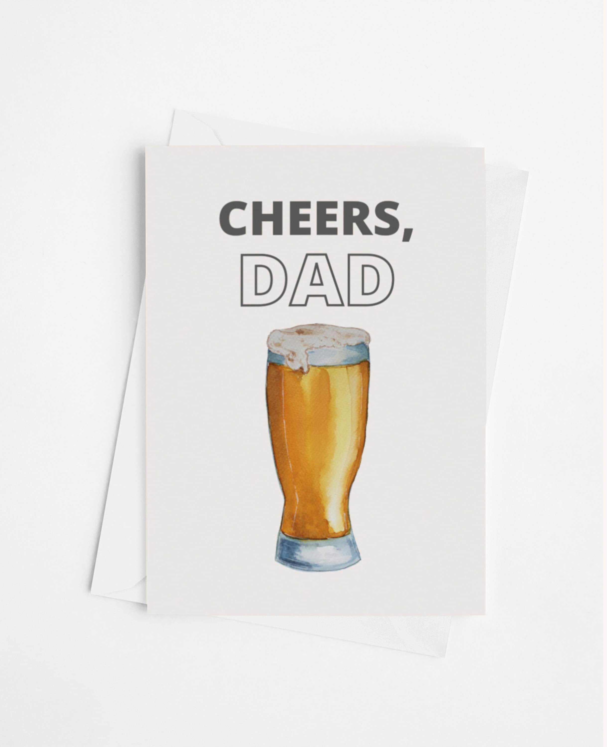 Cheers, Dad! Father's Day Printable Card for Download - Etsy