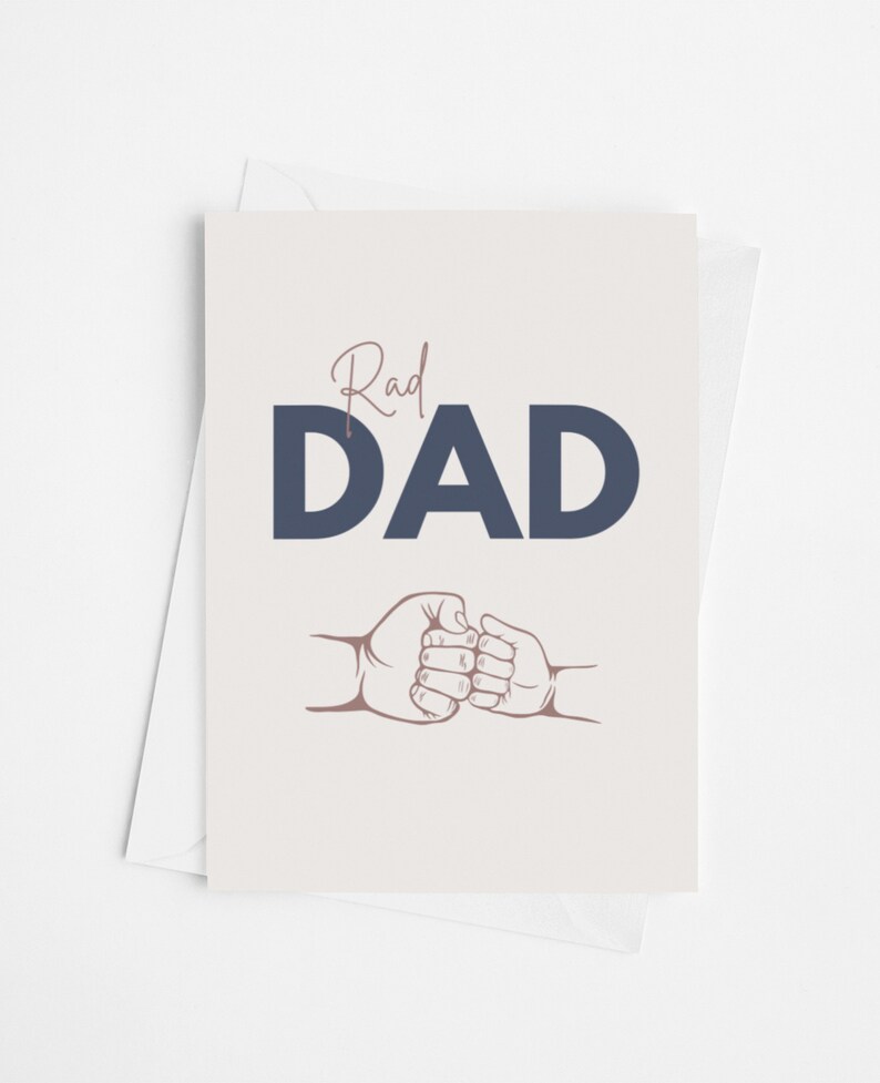 Rad Dad Father's Day Printable Card for Download - Etsy