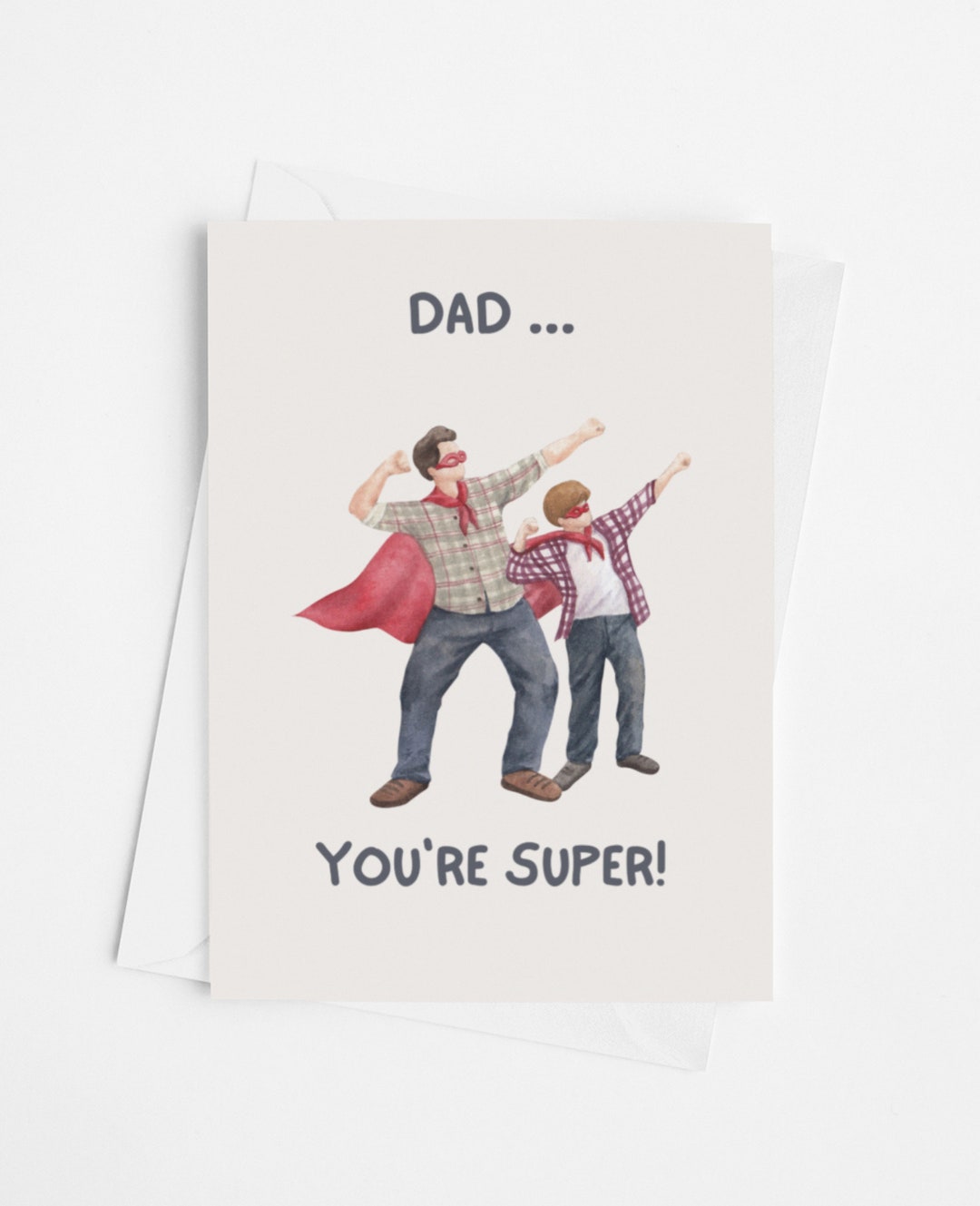 Super Dad Father's Day Printable Card for Download - Etsy