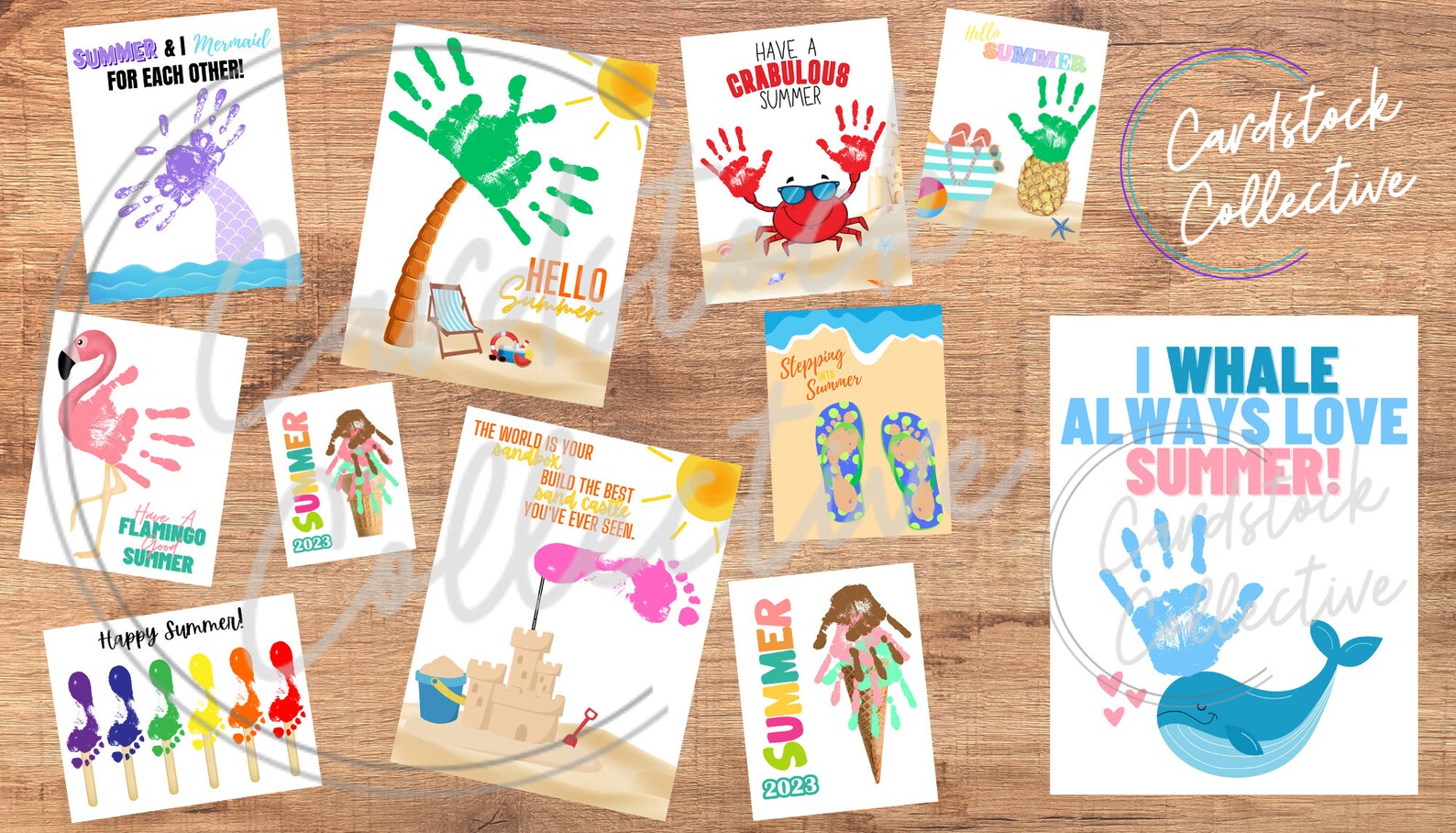 Summer Fun Bundle - Handprint & Footprint Craft - 10 Designs (plus ...