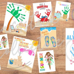 Summer Fun Bundle - Handprint & Footprint Craft - 10 Designs (plus ...