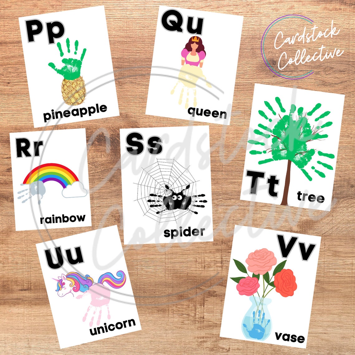 Handprint Alphabet Book - 26 Designs Plus Front Page Design - Etsy