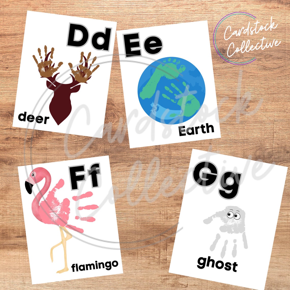 Handprint Alphabet Book - 26 Designs Plus Front Page Design - Etsy