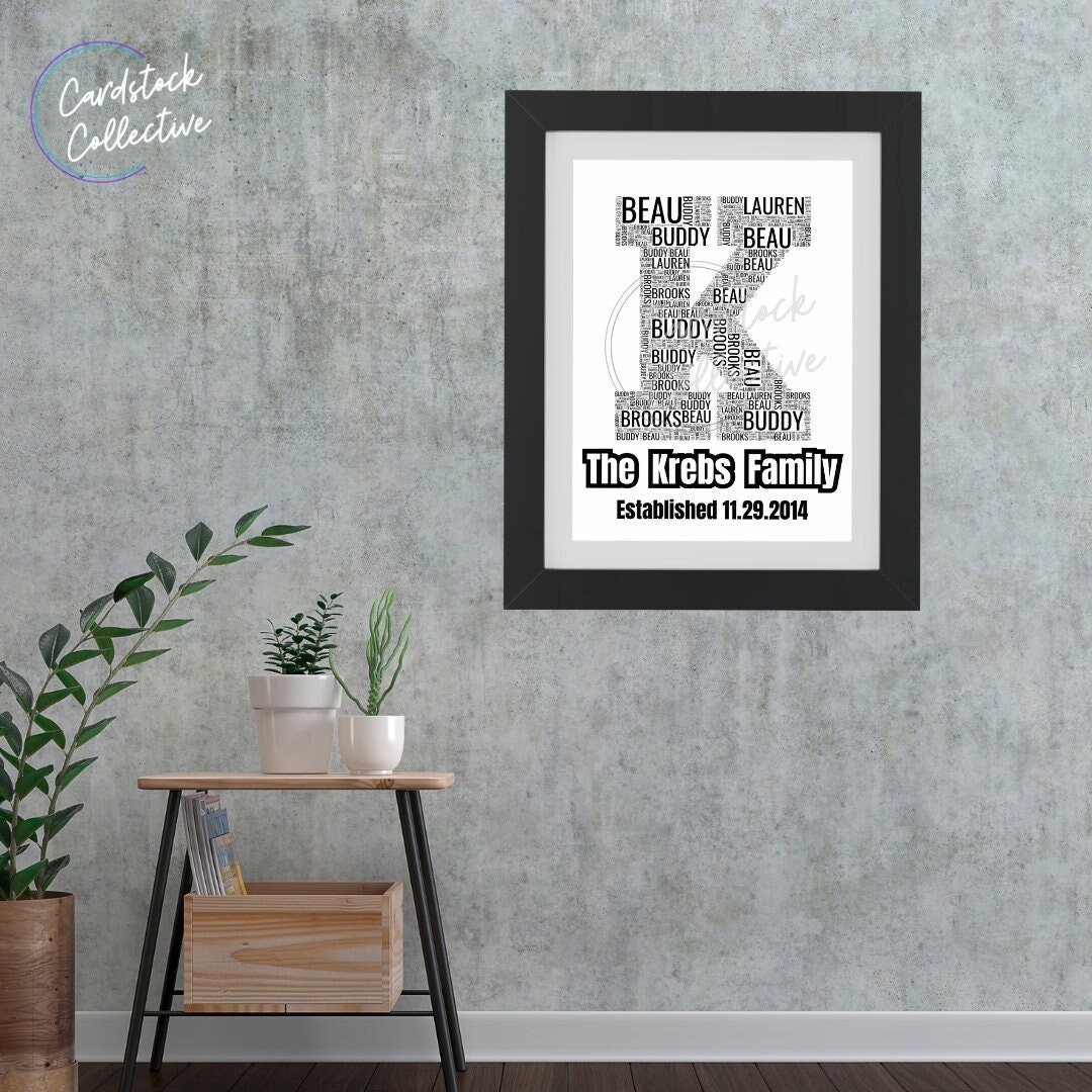 DIGITAL DOWNLOAD - Personalized Word Art, Shaped Word Art, Made to ...