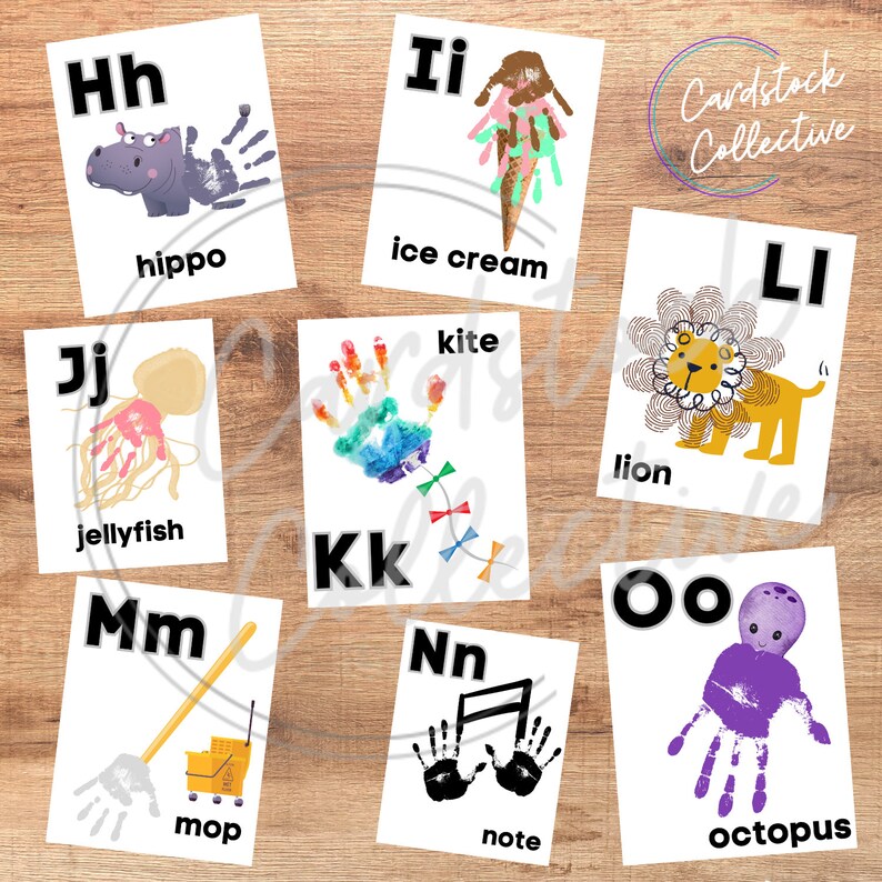 Handprint Alphabet Book - 26 Designs Plus Front Page Design - Etsy